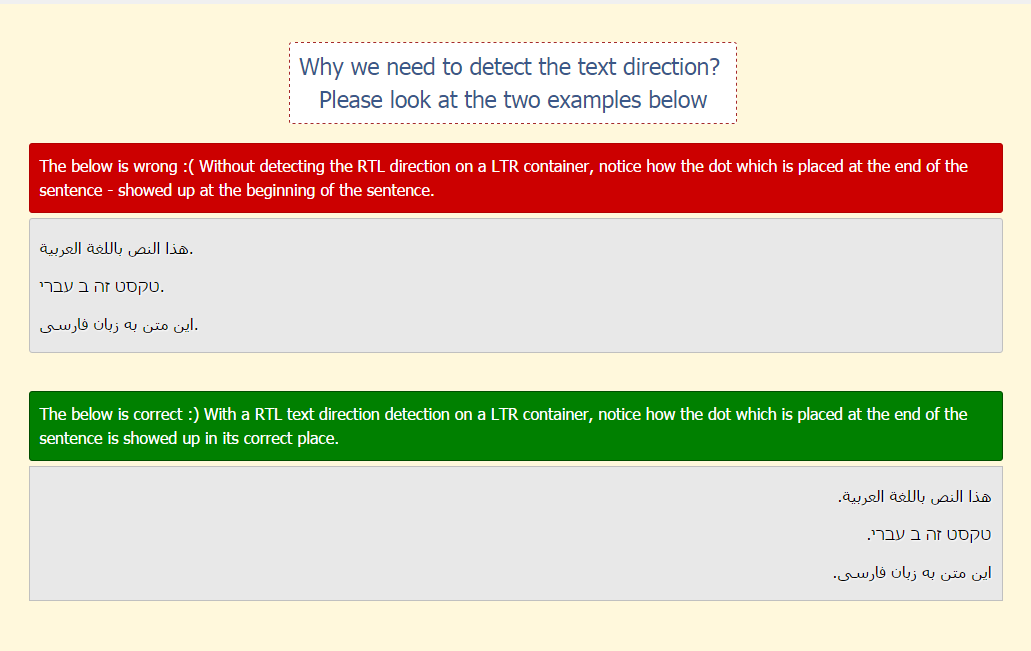 Auto Language Direction Detector - PHP Class by muwakaba | CodeCanyon